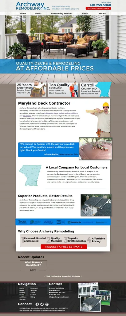 Archway Remodels - Advantage Internet Marketing